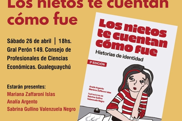 Este sábado se presenta en Gualeguaychú el libro “Los nietos te cuentan ...